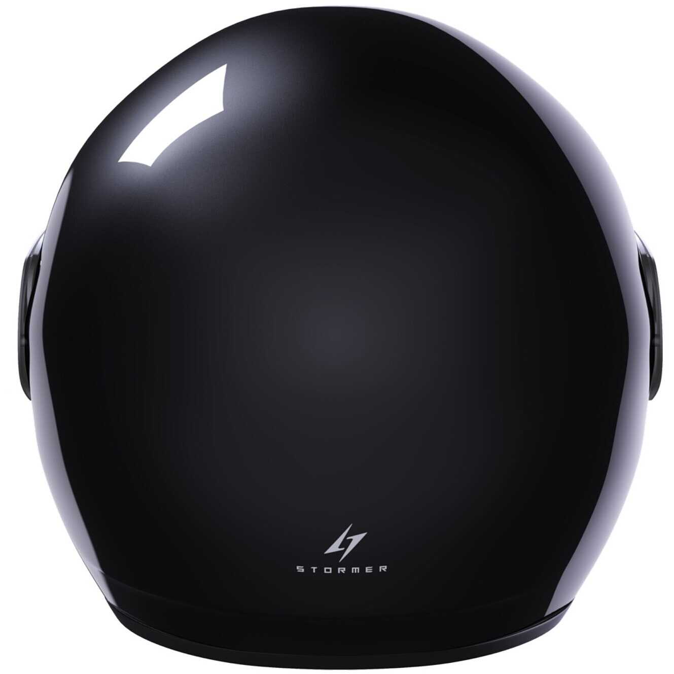 Motorcycle Helmet Jet Stormer SUN 2.0 Solid Black Pearl For Sale Online ...