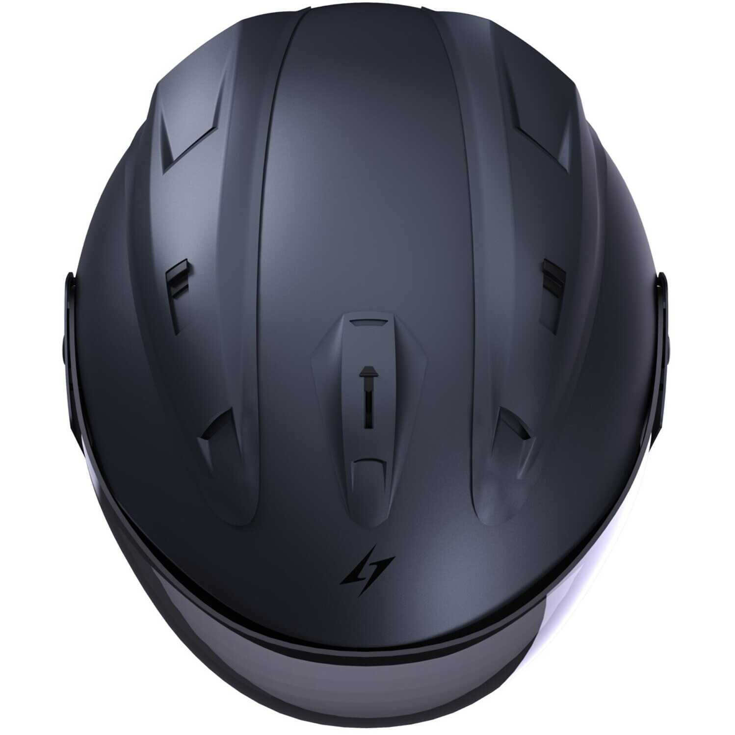 Motorcycle Helmet Jet Stormer SUN EVO 2.0 Solid Gray Gun Metal Matt For ...