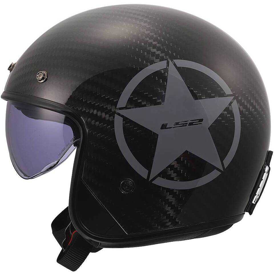Motorcycle Jet Helmet LS2 OF601 BOB II C STAR Grey For Sale Online ...
