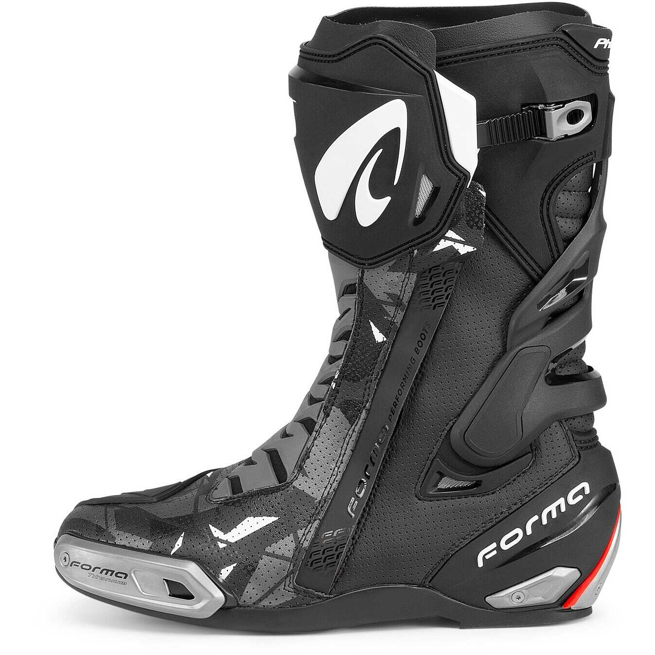 Motorcycle Racing Boots Perforated Form PHANTOM FLOW Black For Sale Online - Outletmoto.eu