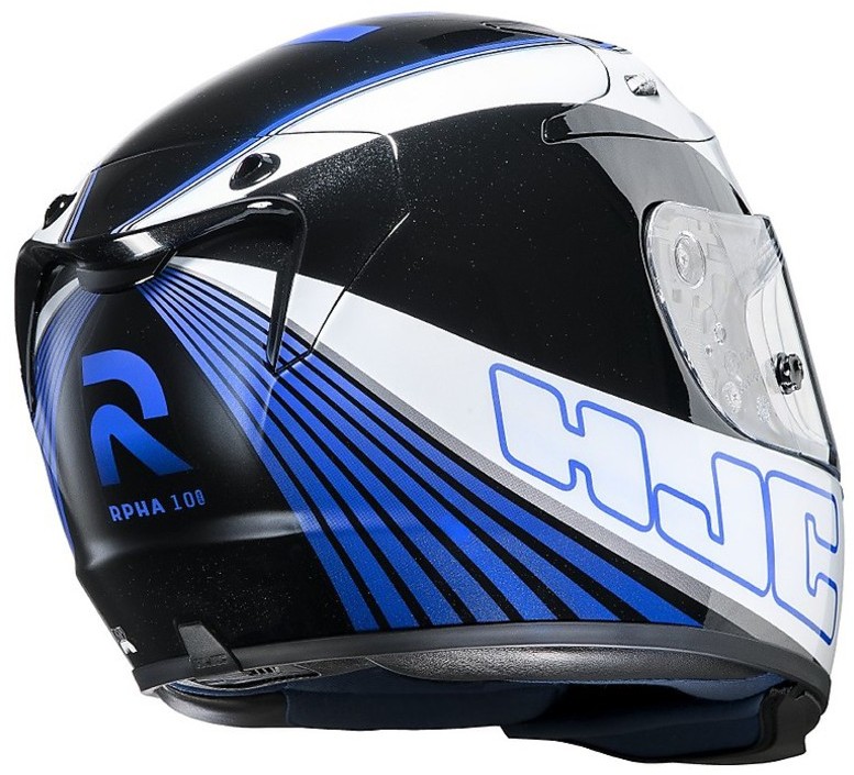 Motorrad Helm HJC Voll RPHA 10 Plus Schlange Schwarz Weiß Blau MK-2 ...