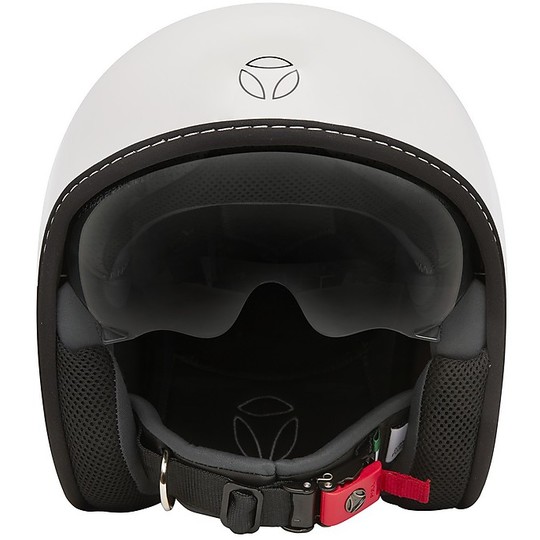 Motorradhelm Jet Custom Momo Design EAGLE PURE Mono Elfenbein glänzend ...