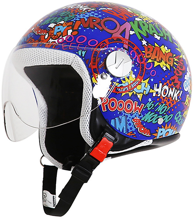 Motorradhelm Jet Kind Rodeo Drive RD109 Kinder Multi Splash Blue Online ...