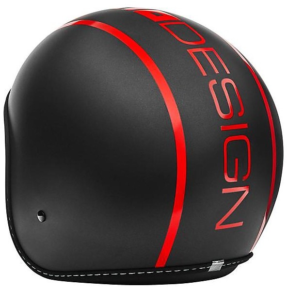 Motorradhelm Jet Momo Design BLADE Matt Schwarz Aufkleber Rot Online ...