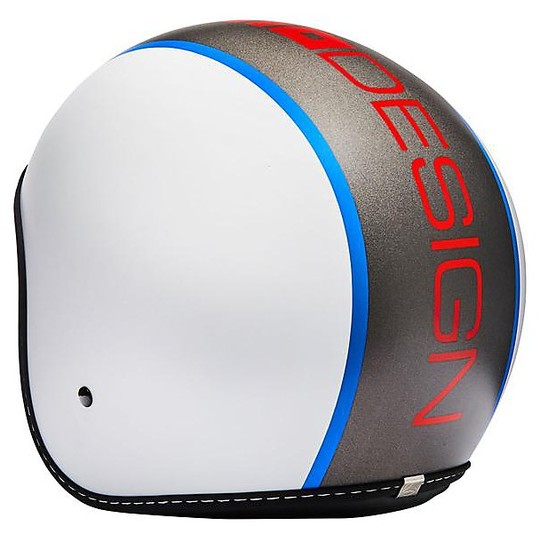 Motorradhelm Jet Momo Design BLADE Mattweiß Aufkleber Rot Online ...