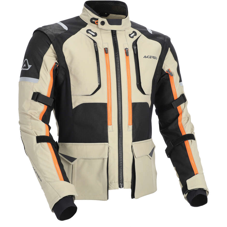 Motorradjacke Acerbis RALLY PRO Beige Schwarz Online-Verkauf ...