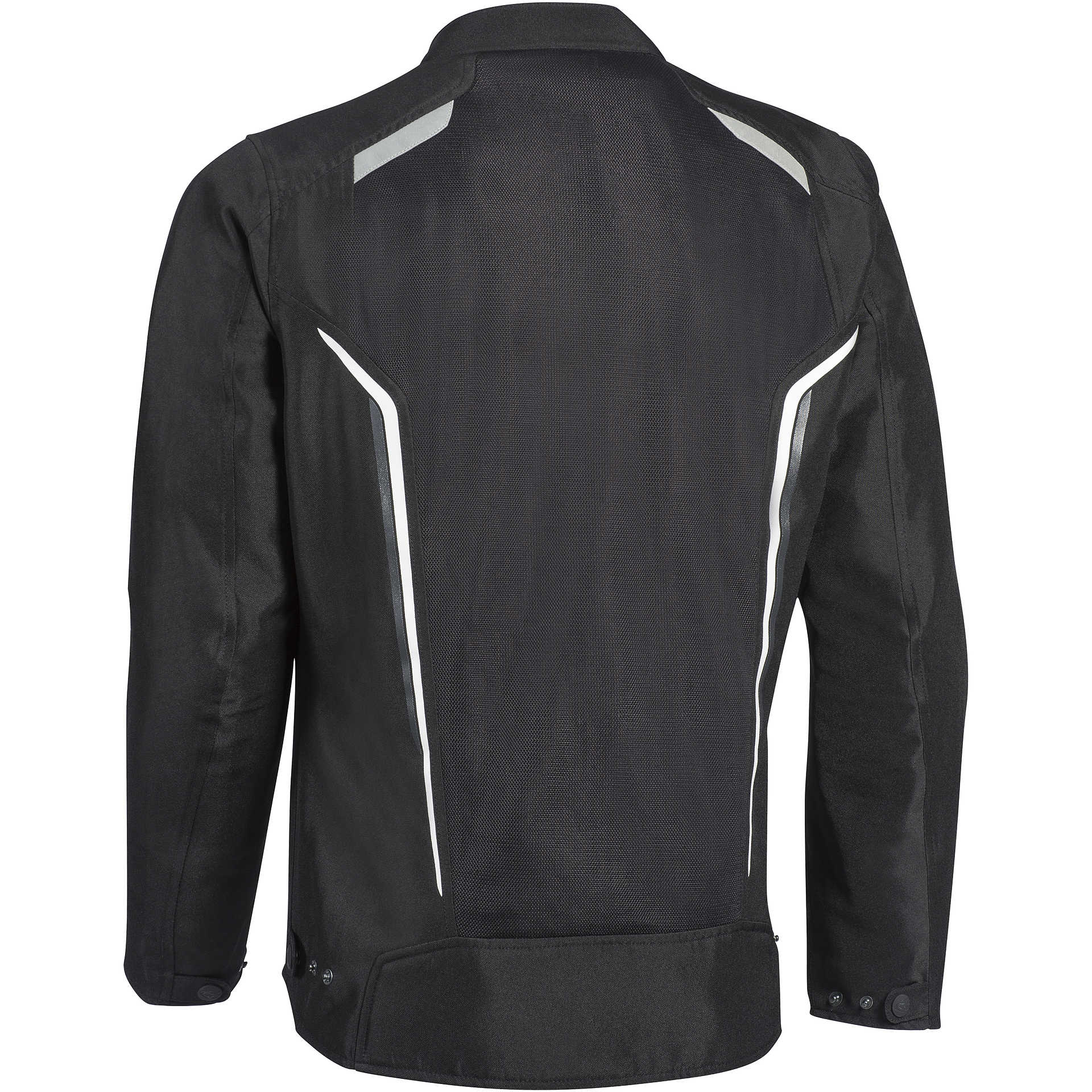 Motorradjacke aus perforiertem Sommerstoff Ixon COOL AIR Schwarz Weiß ...