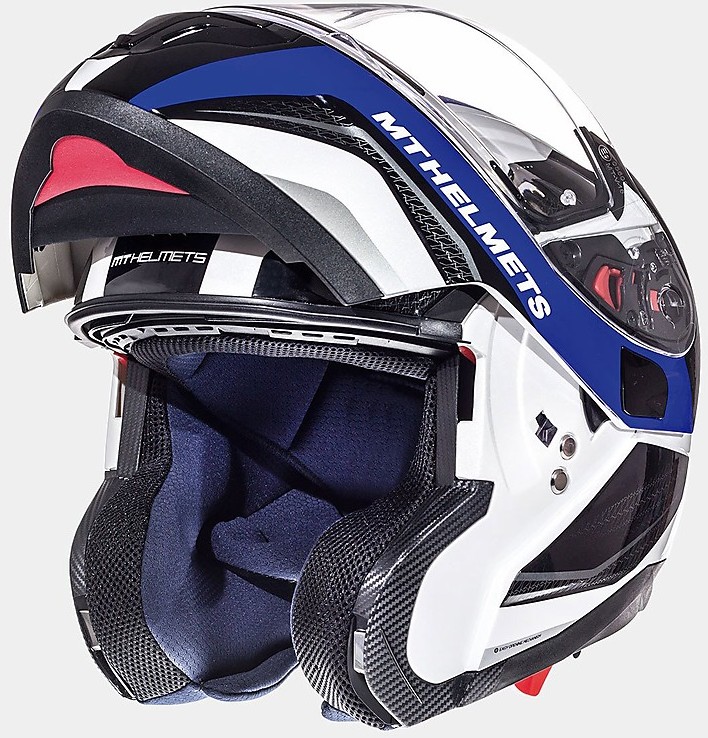 MT Helme Modular Helm ATOM SV Asphalt Schwarz Weiß Blau Online-Verkauf ...