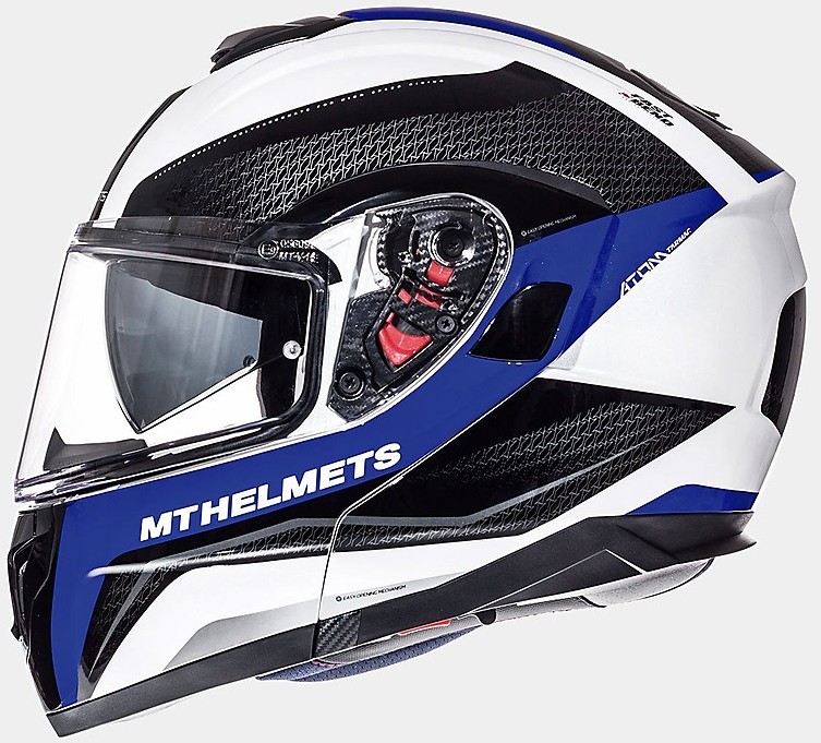 MT Helme Modular Helm ATOM SV Asphalt Schwarz Weiß Blau Online-Verkauf ...