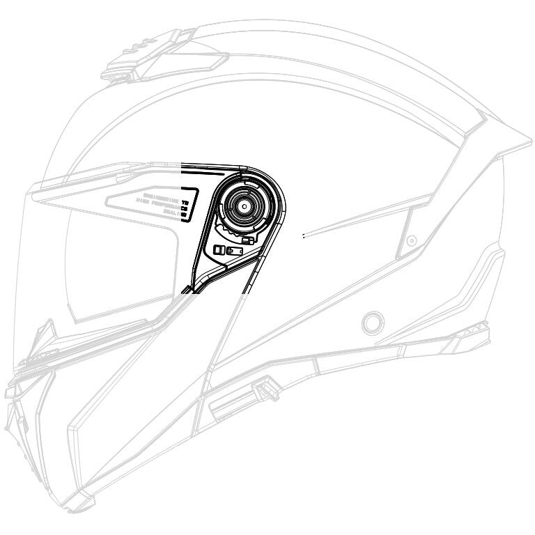 Mt Helmetn MT-V-35 Visor Mechanism for Atom 2 Helmet For Sale Online - Outletmoto.eu