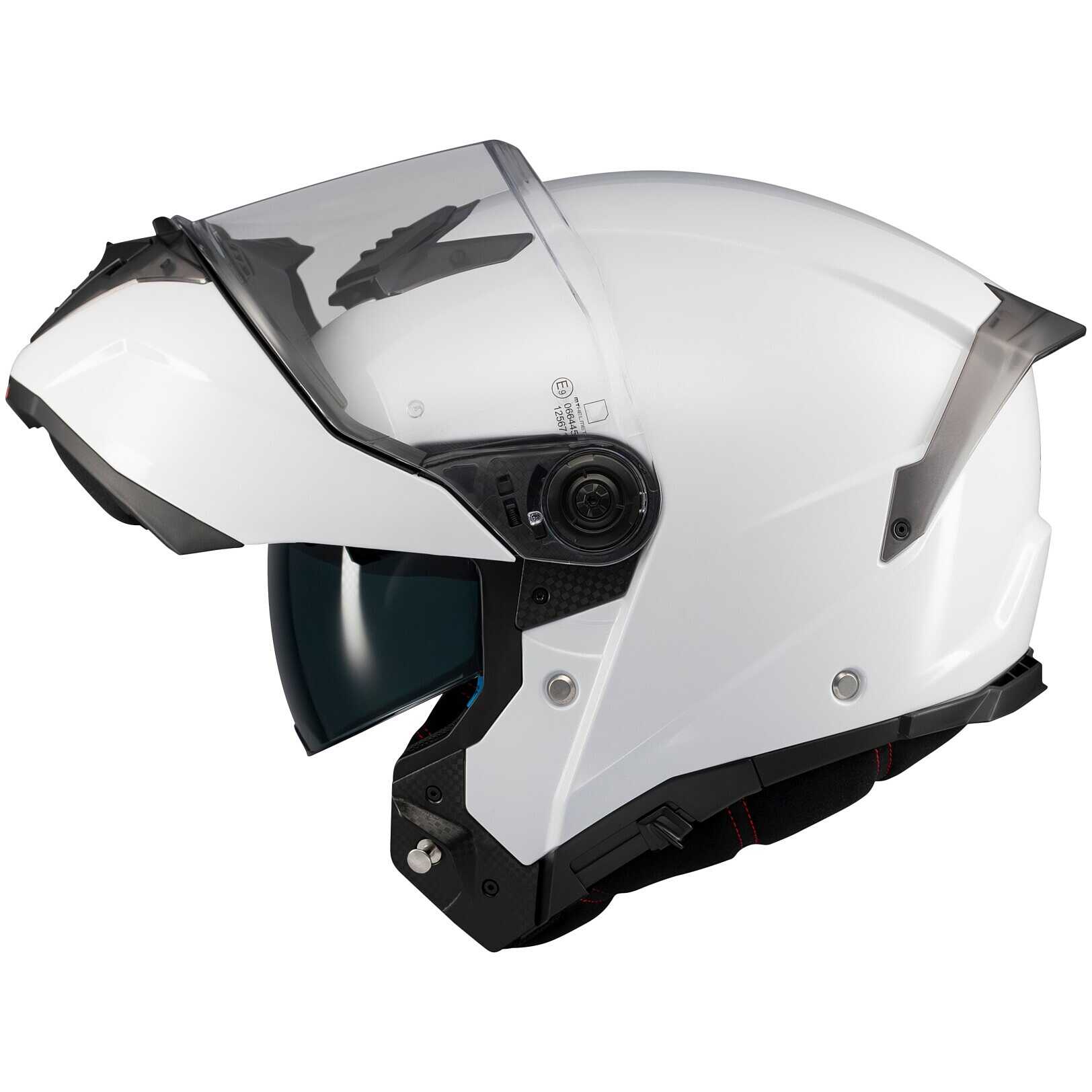 Mt Helmets ATOM 2 SV PURE A0 Modular Motorcycle Helmet P/J Gloss White ...