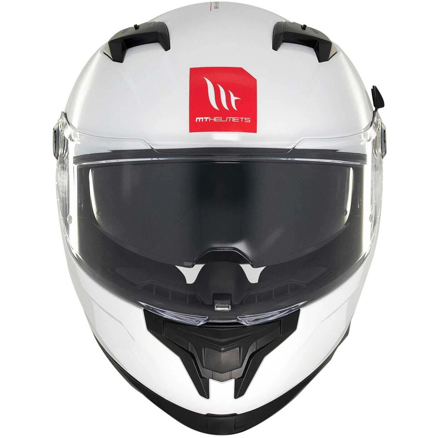 Mt Helmets BRAKER SV SOLID A0 Integralhelm Motorradhelm Perlglanz Weiß ...