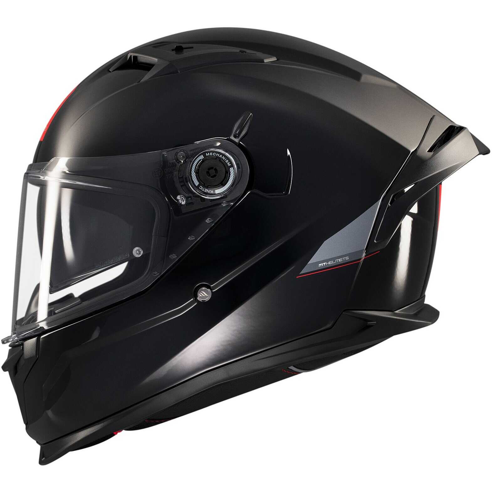 Mt Helmets BRAKER SV SOLID A1 Full Face Motorcycle Helmet Gloss Black ...