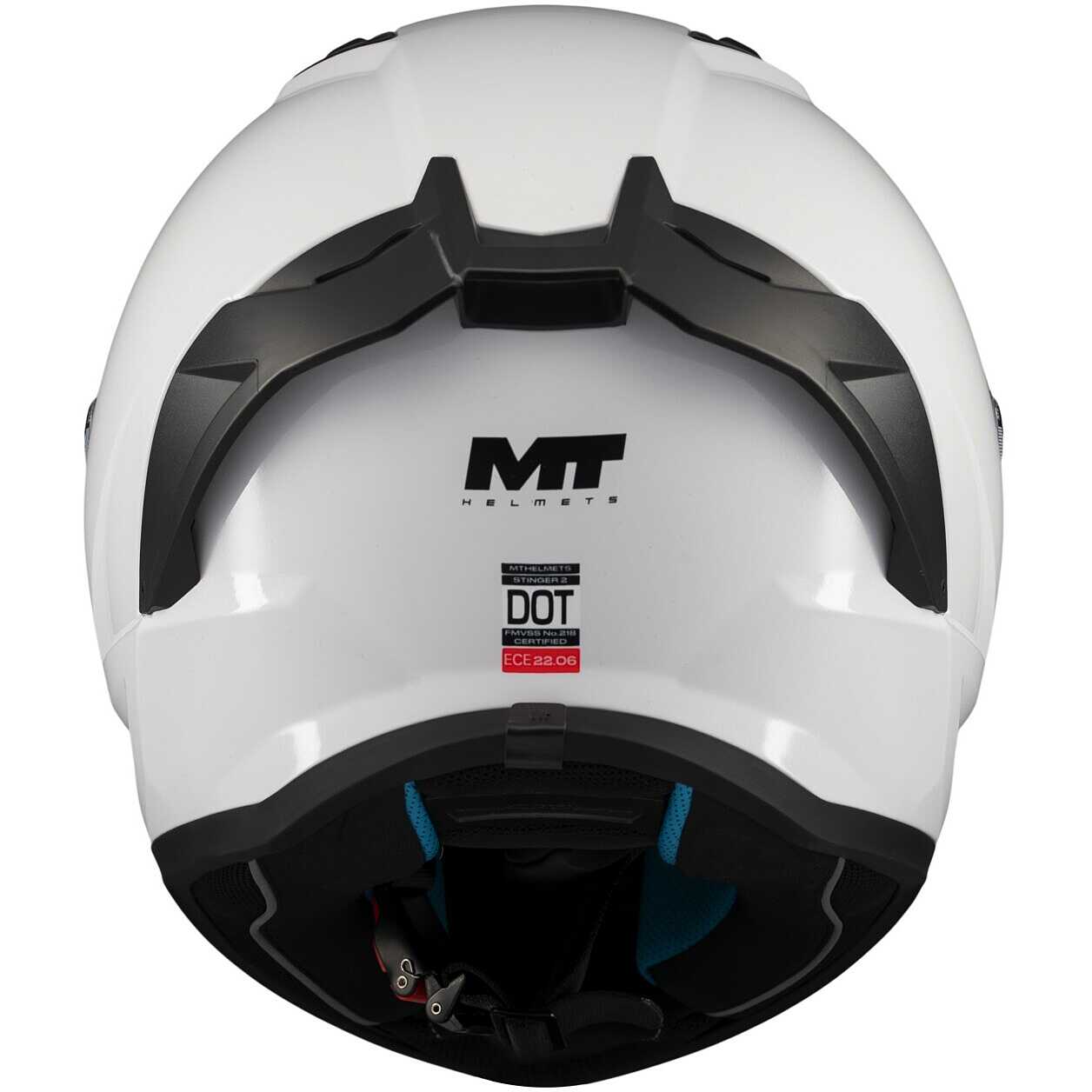 Mt Helmets STINGER 2 PURE A0 Full Face Motorcycle Helmet, Pearl White ...