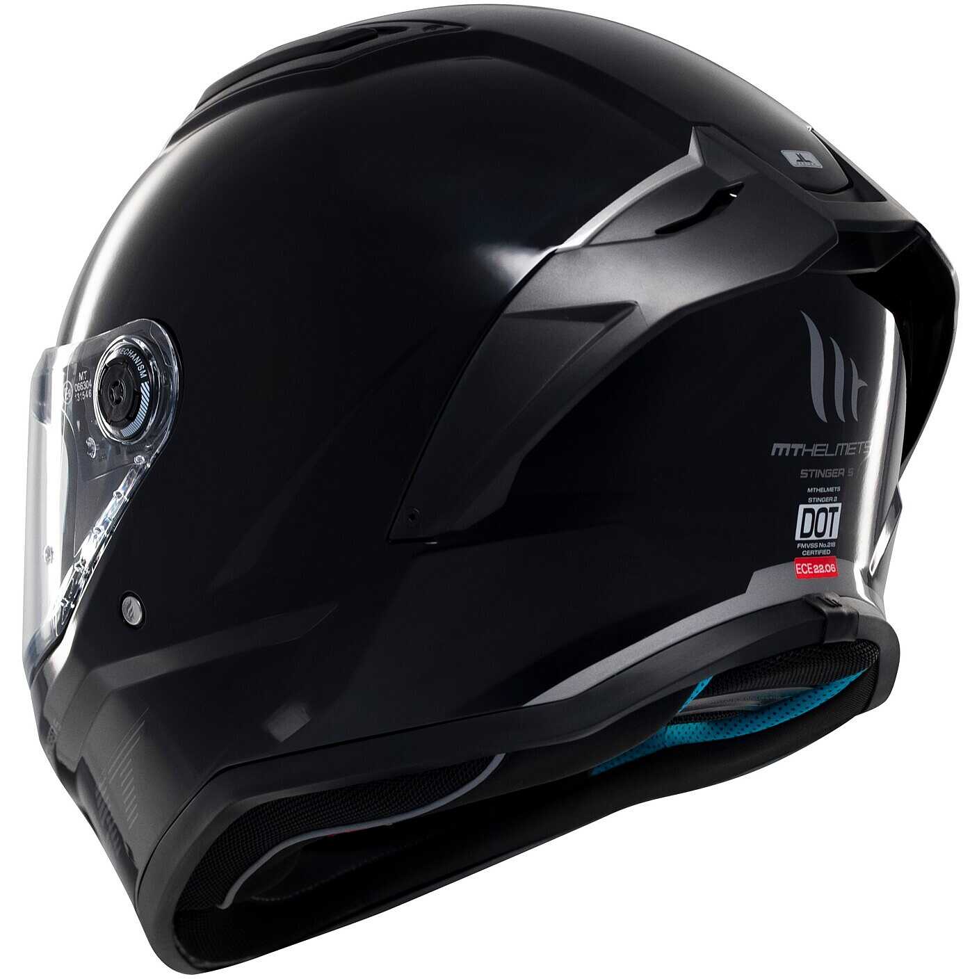 Mt Helmets STINGER 2 SOLID A11 Full Face Motorcycle Helmet Gloss Black For Sale Online ...