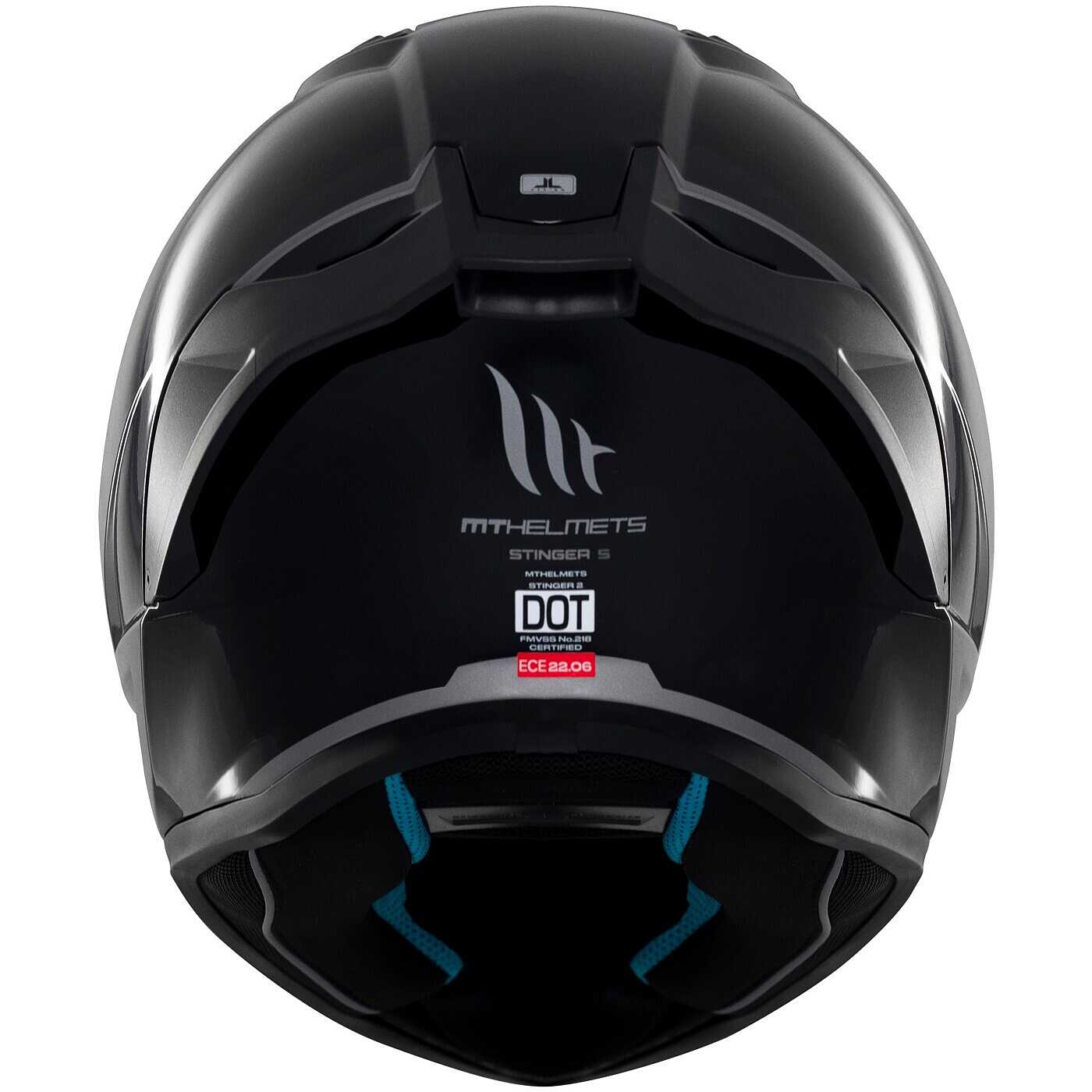 Mt Helmets STINGER 2 SOLID A11 Full Face Motorcycle Helmet Matt Black ...