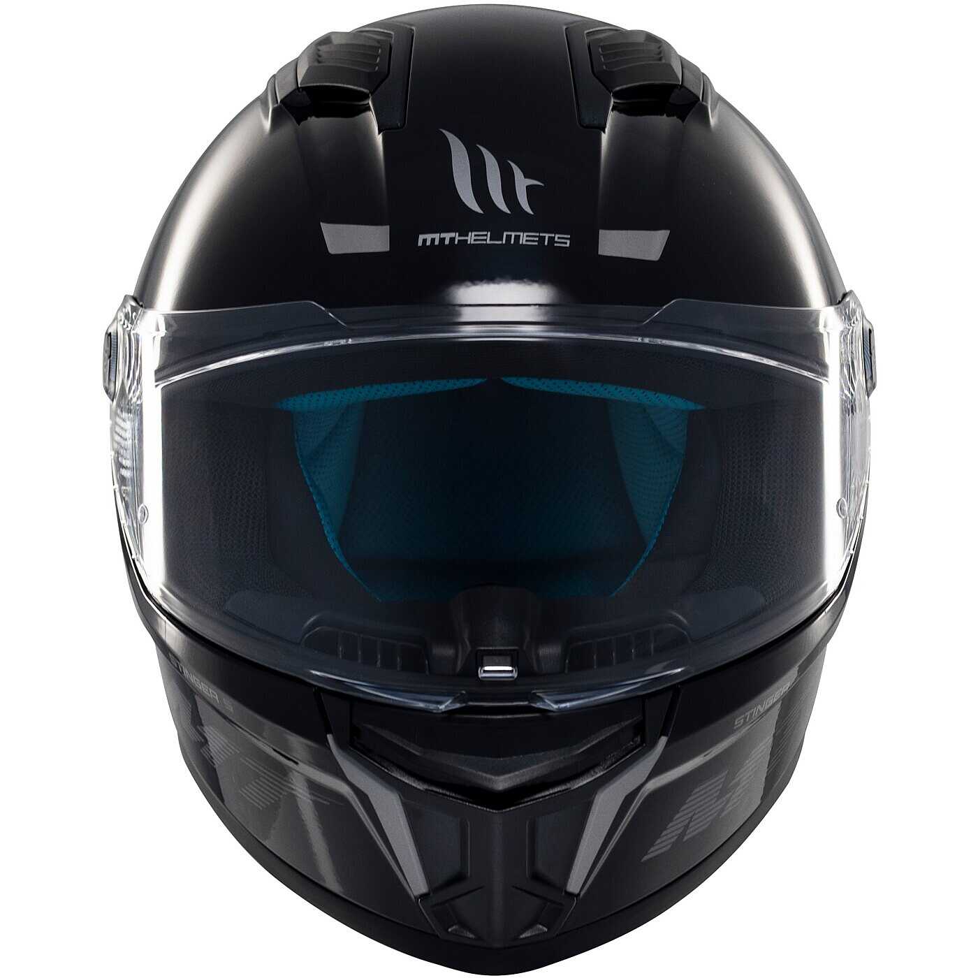 Mt Helmets STINGER 2 SOLID A11 Integralhelm für Motorradfahrer, schwarz glänzend Online-Verkauf ...