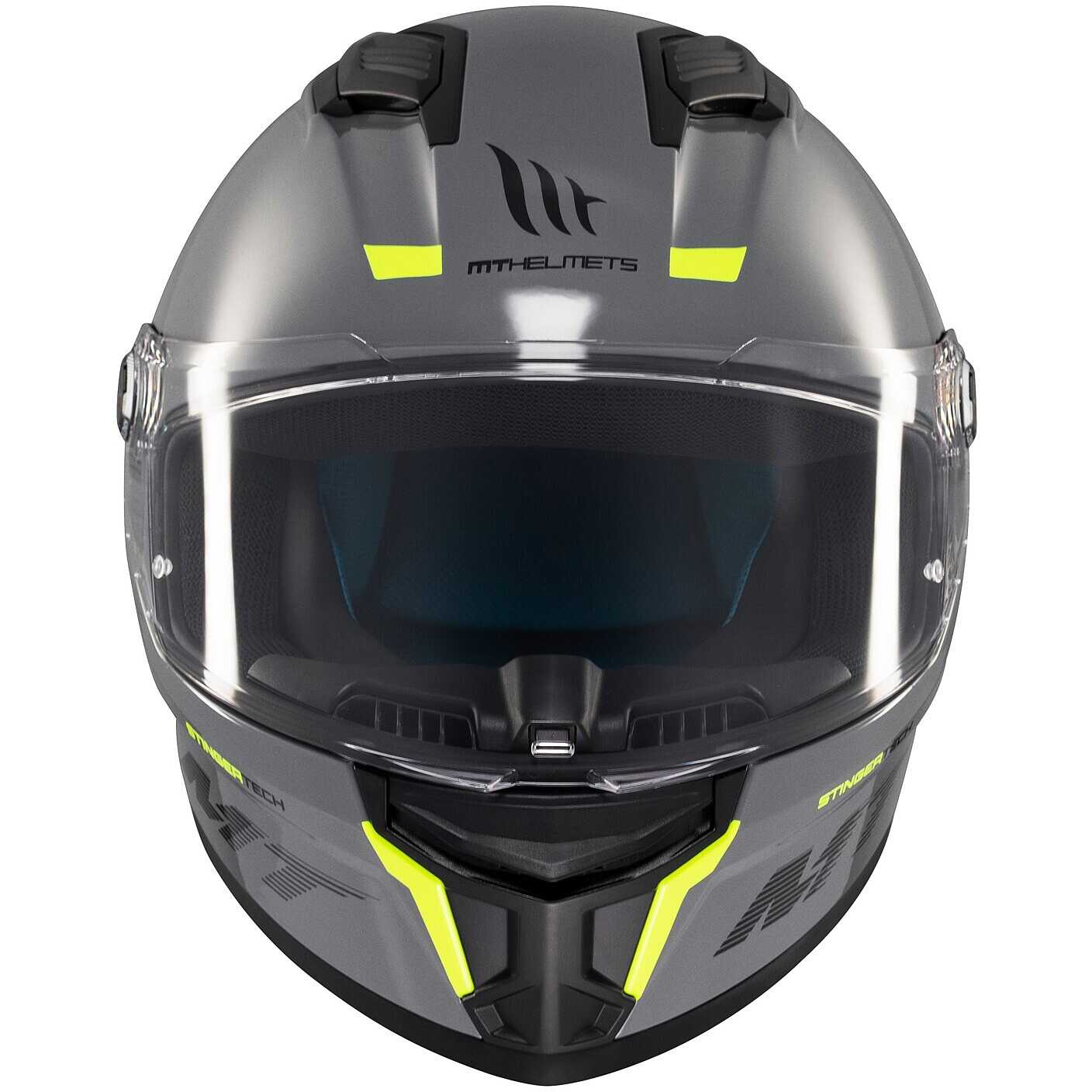 Mt Helmets STINGER 2 SOLID A12 Full Face Motorcycle Helmet Gloss Grey ...
