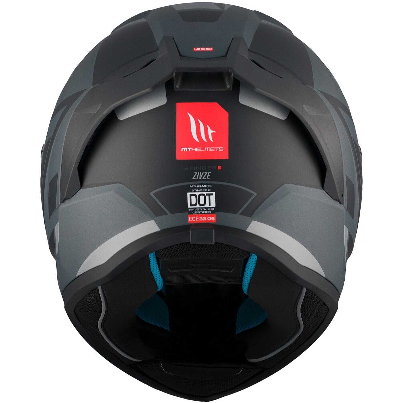 Mt Helmets STINGER 2 ZIVZE C2 Matt Integralhelm Motorrad Online-Verkauf - Outletmoto.eu