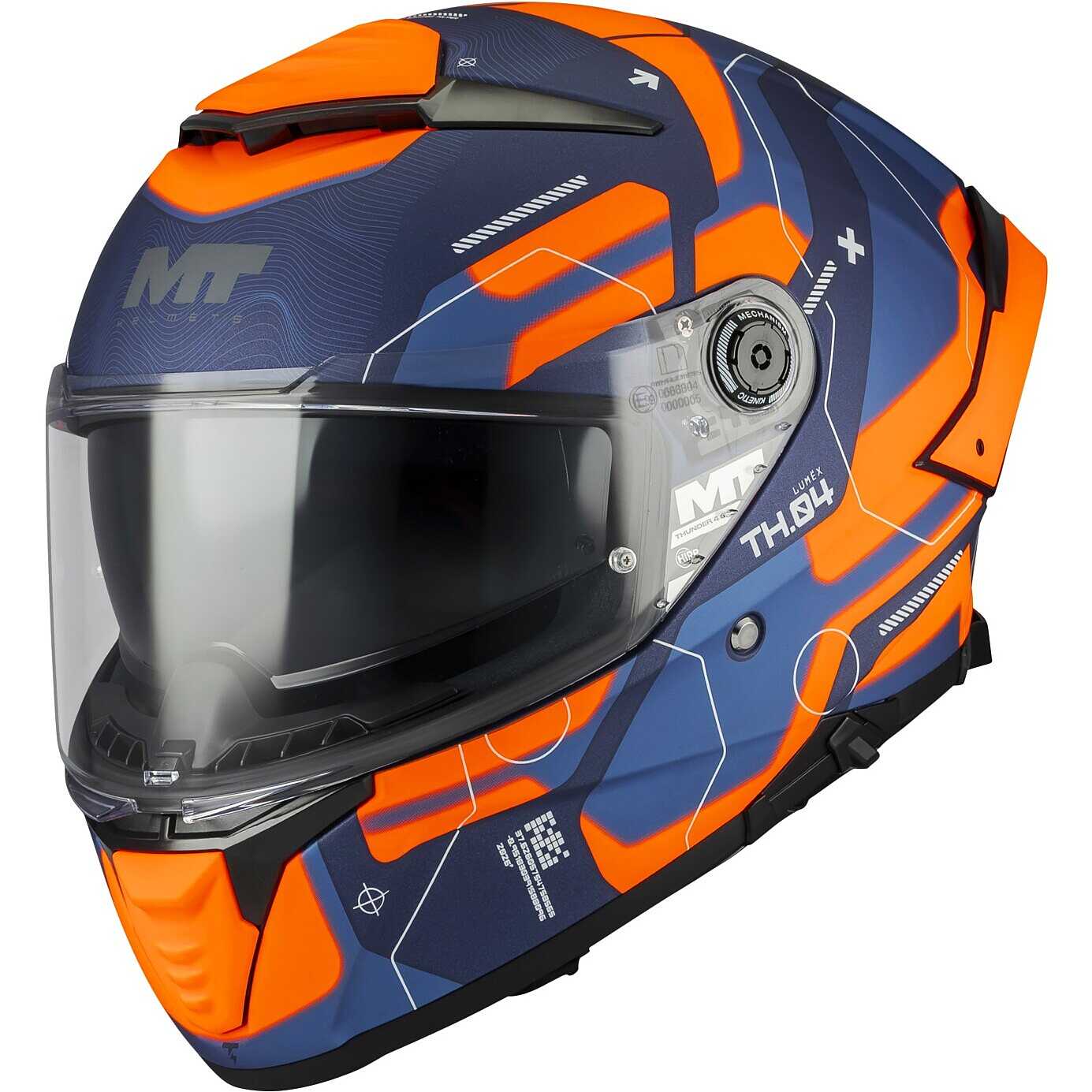 Mt Helmets THUNDER 4 SV LUMEX C24 Full Face Motorcycle Helmet, Blue ...