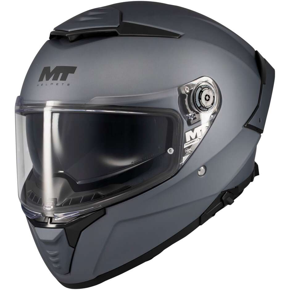 MT Helmets THUNDER 4 SV PURE A2 Full Face Motorcycle Helmet, Matte Grey ...