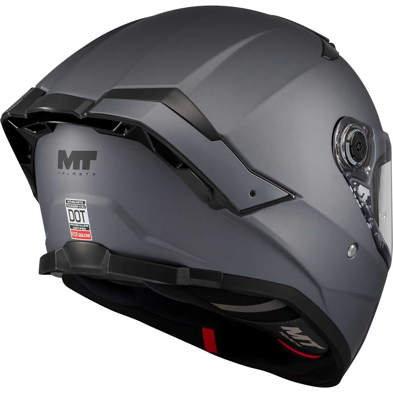 MT Helmets THUNDER 4 SV PURE A2 Full Face Motorcycle Helmet, Matte Grey ...