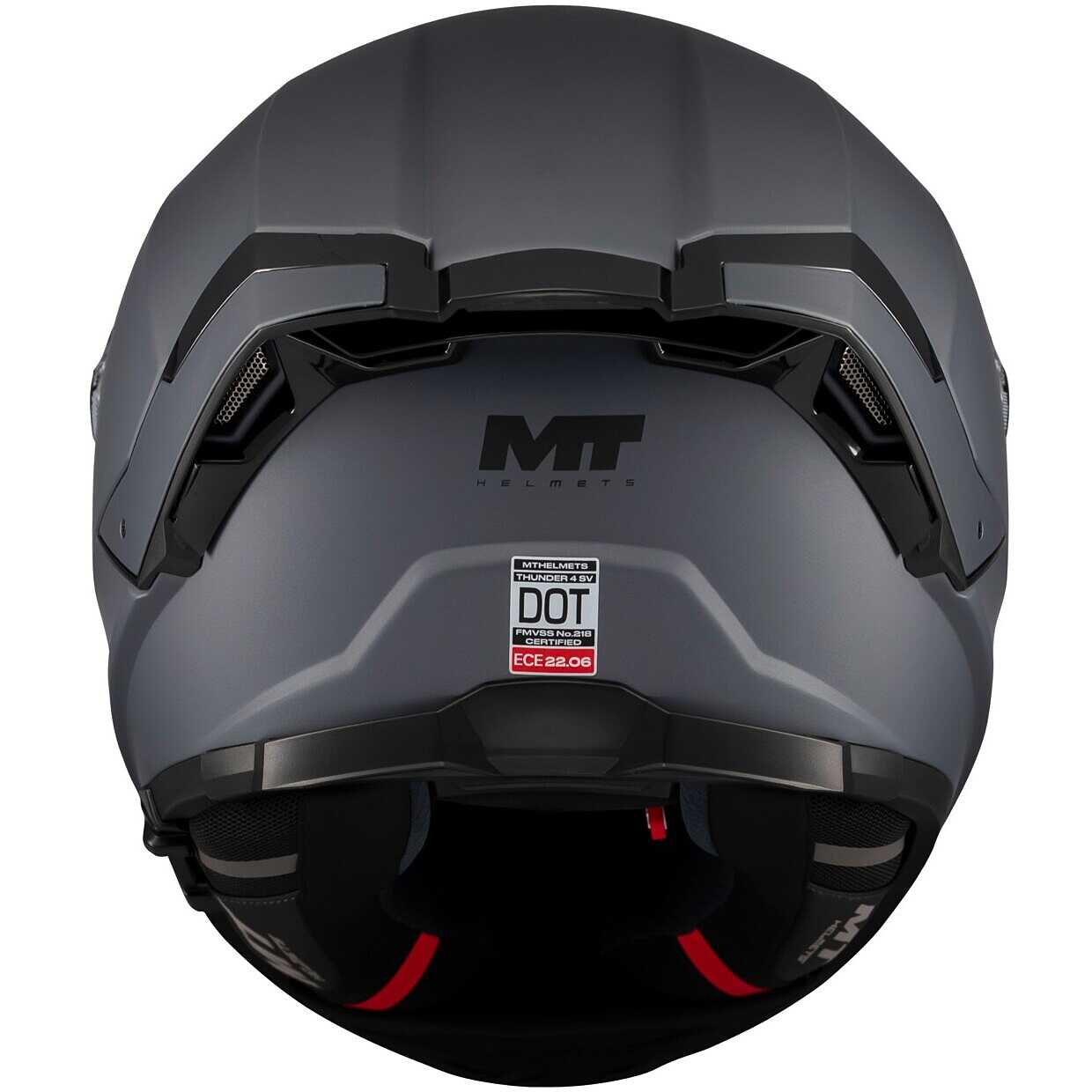 MT Helmets THUNDER 4 SV PURE A2 Full Face Motorcycle Helmet, Matte Grey ...
