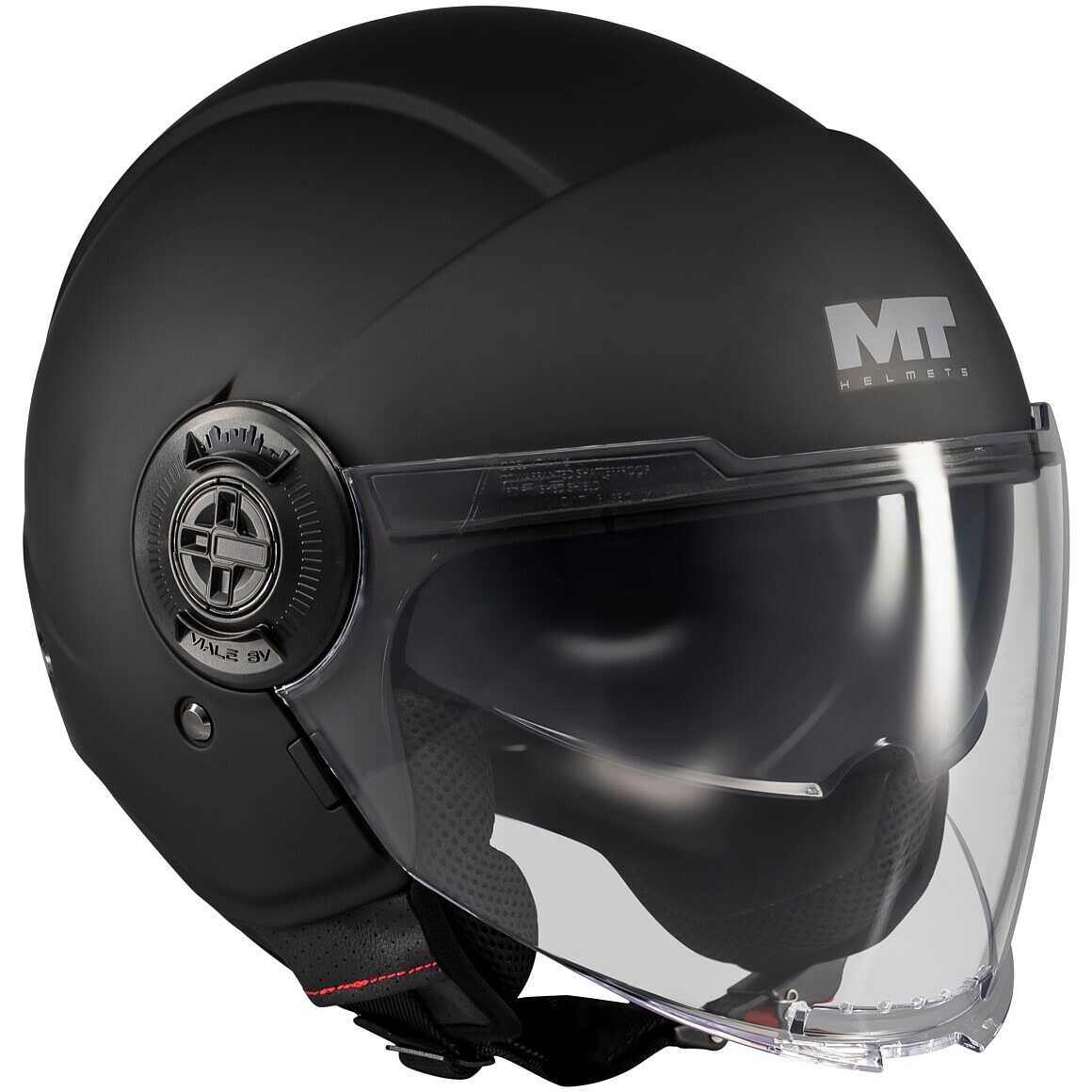 Mt Helmets VIALE SV S PURE A1 Jet Motorcycle Helmet Matte Black For ...