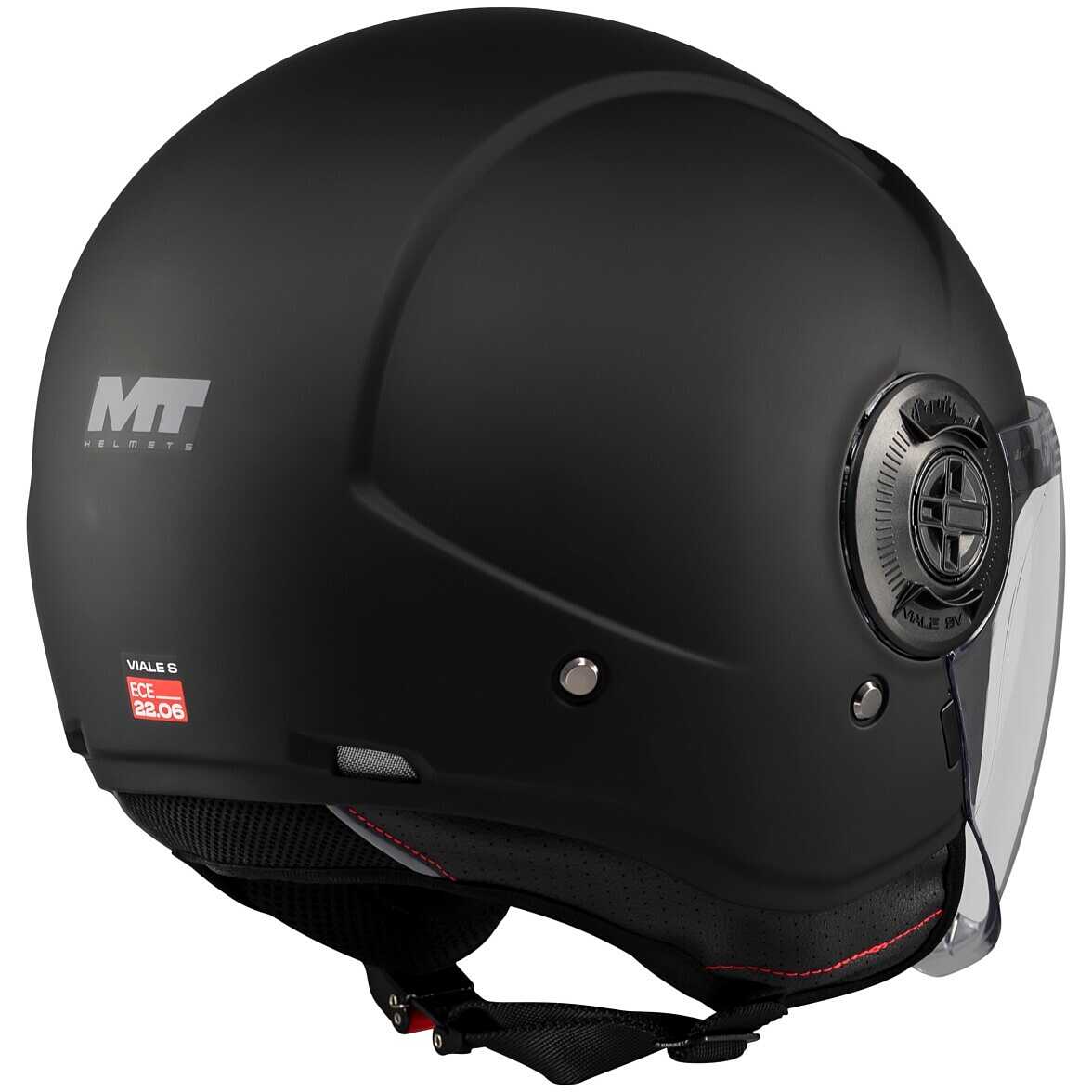 Mt Helmets VIALE SV S PURE A1 Jet Motorcycle Helmet Matte Black For ...