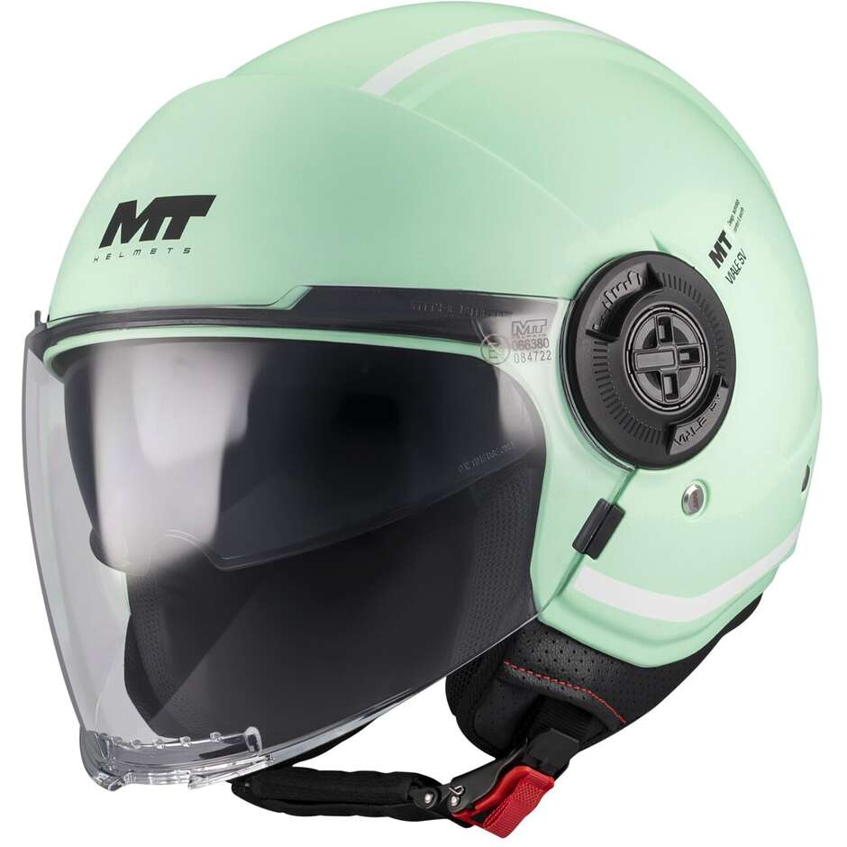 Mt Helmets VIALE SV S TASTY C6 Jet Motorcycle Helmet, Matte Green For ...