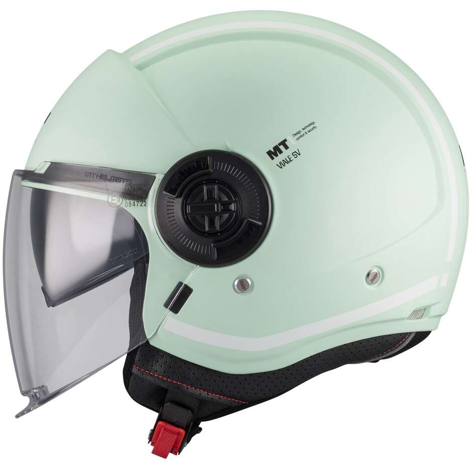Mt Helmets VIALE SV S TASTY C6 Jet Motorcycle Helmet, Matte Green For ...