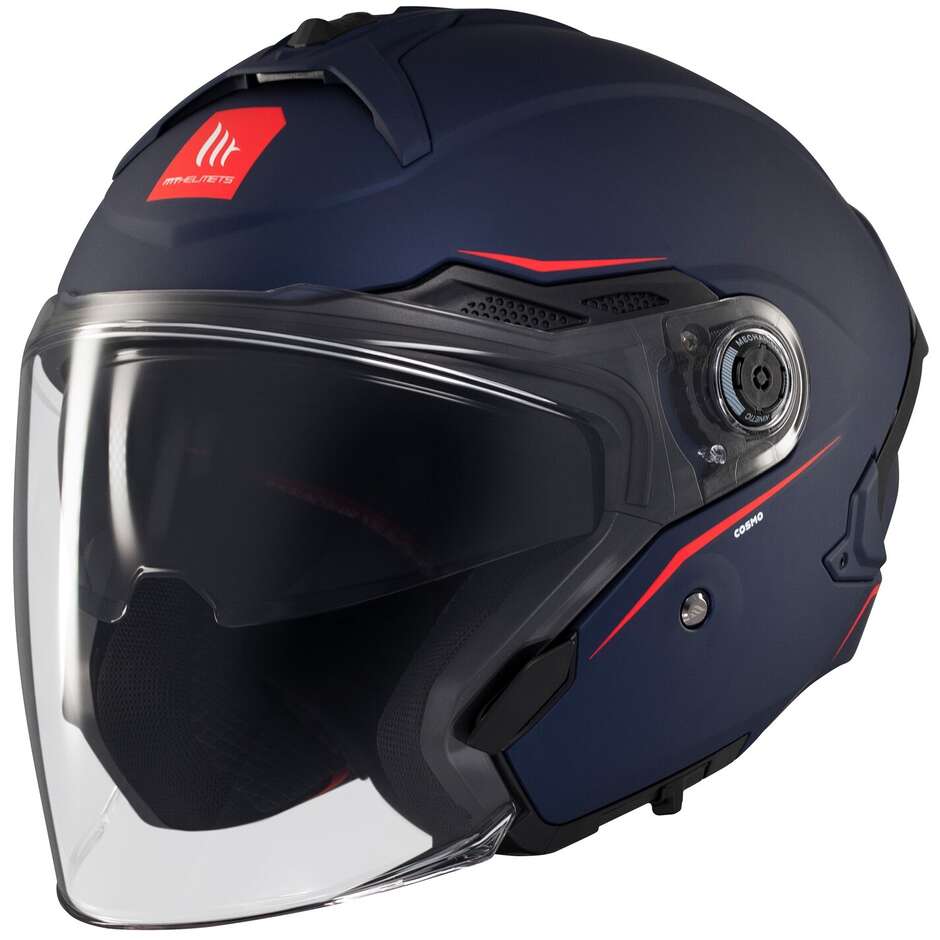 MT Helmetss COSMO SV SOLID A7 Matt Blue Motorcycle Jet Helmet For Sale ...