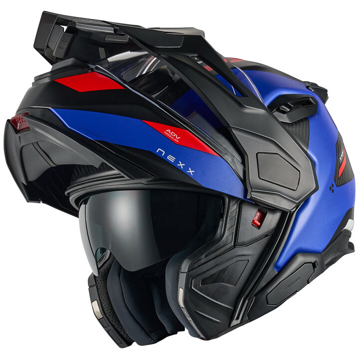 Nexx X.Lifecountry Terra Blue Red Modular Motorcycle Helmet For Sale ...