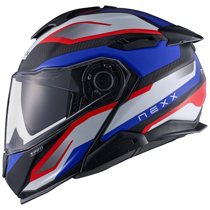 Nexx X.Lifetour Mile Modular Motorcycle Helmet Blue Red Matt For Sale ...
