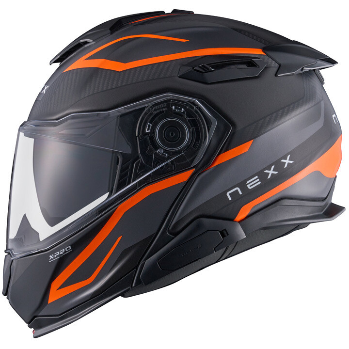 Nexx X.Lifetour Mile Modular Motorcycle Helmet Grey Orange Matt For ...