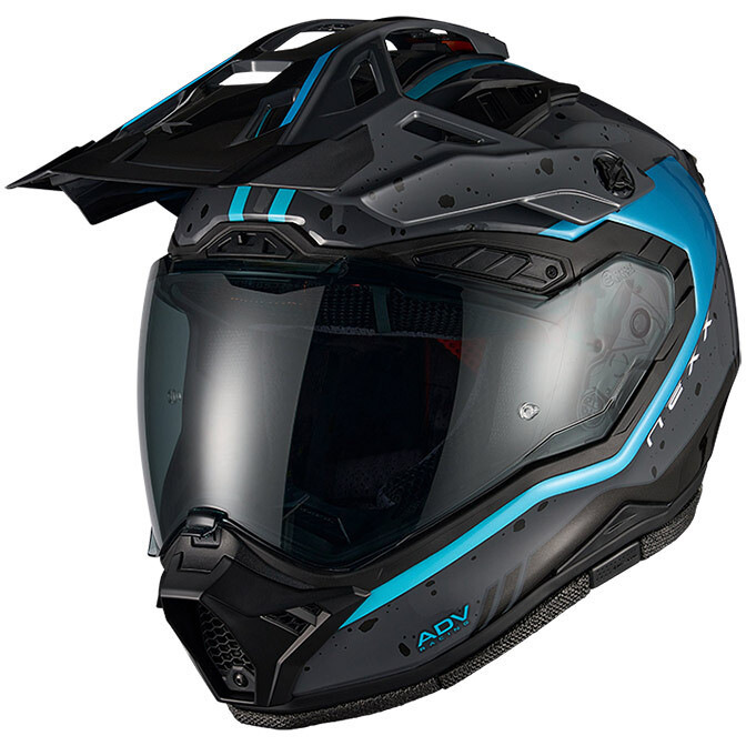 Nexx X.RALLY Yuma Full Face Adventure Motorcycle Helmet Grey Blue For ...
