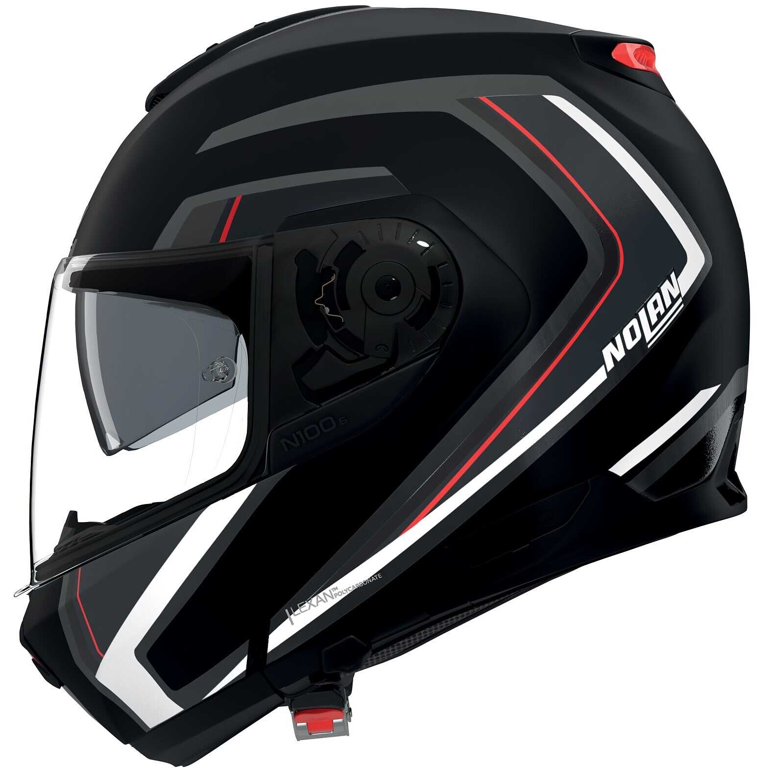 Nolan N100-6 Radiante 357 Modular Motorcycle Helmet P/J Black Silver ...