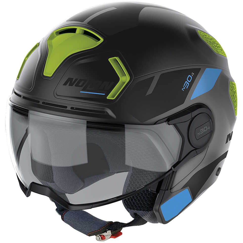 Nolan N30-4 T BLAZER 028 Flat Lava Gray Green Motorcycle Jet Helmet For ...