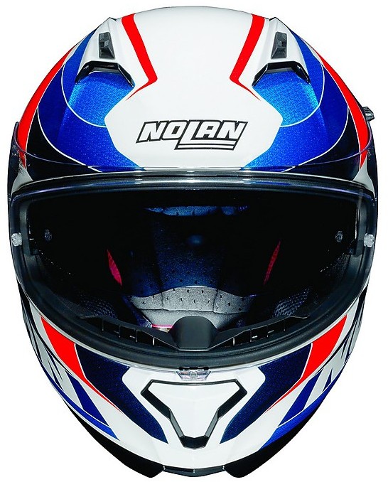 Nolan N87 Full Face Motorcycle Helmet Plein Air N-Com 050 Glossy White ...