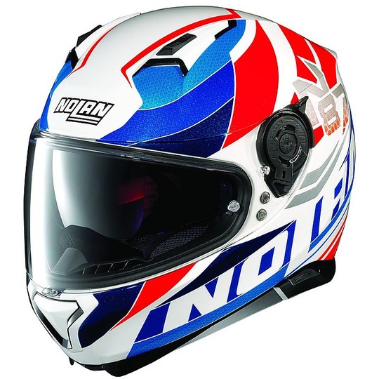 Nolan N87 Full Face Motorcycle Helmet Plein Air N-Com 050 Glossy White ...