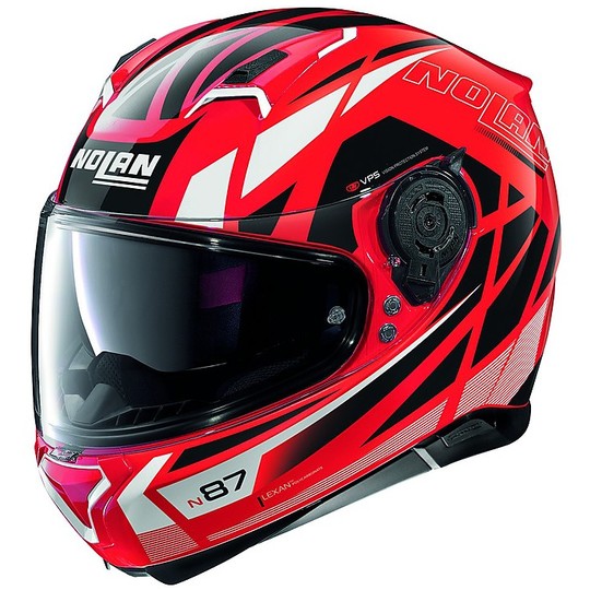Nolan N87 Integral Motorcycle Helmet Originality N-Com 065 Red Racing ...