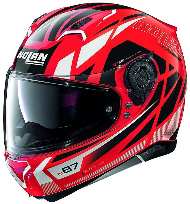 Nolan N87 Integral Motorcycle Helmet Originality N-Com 065 Red Racing ...