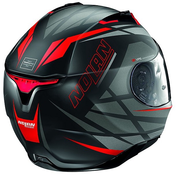 Nolan N87 Integral Motorradhelm Originalität N-Com 069 Schwarz Rot Matt ...