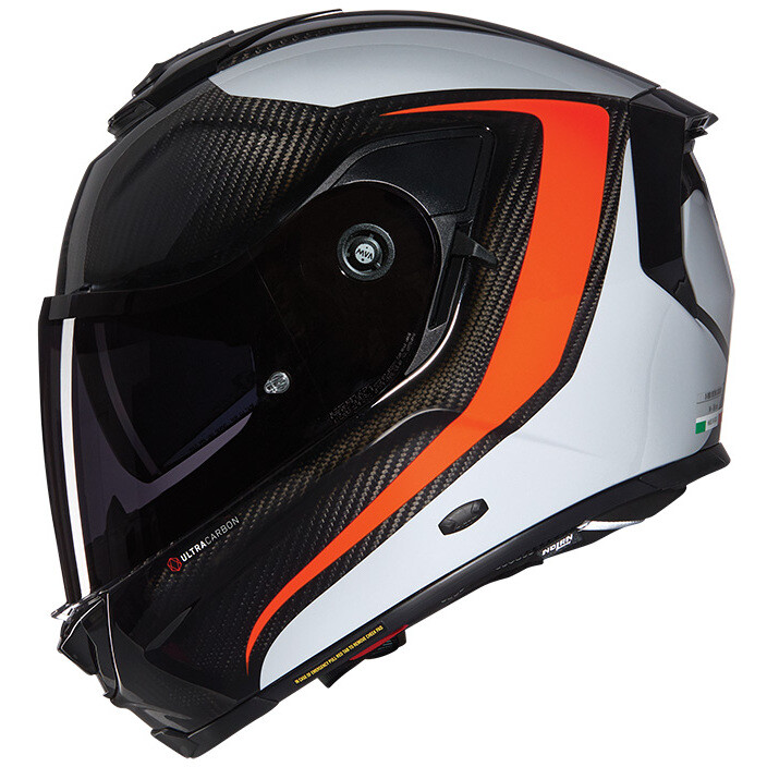 Nolan X-903 ULTRA INTRIGO 344 Full Face Motorcycle Helmet Grey Orange ...