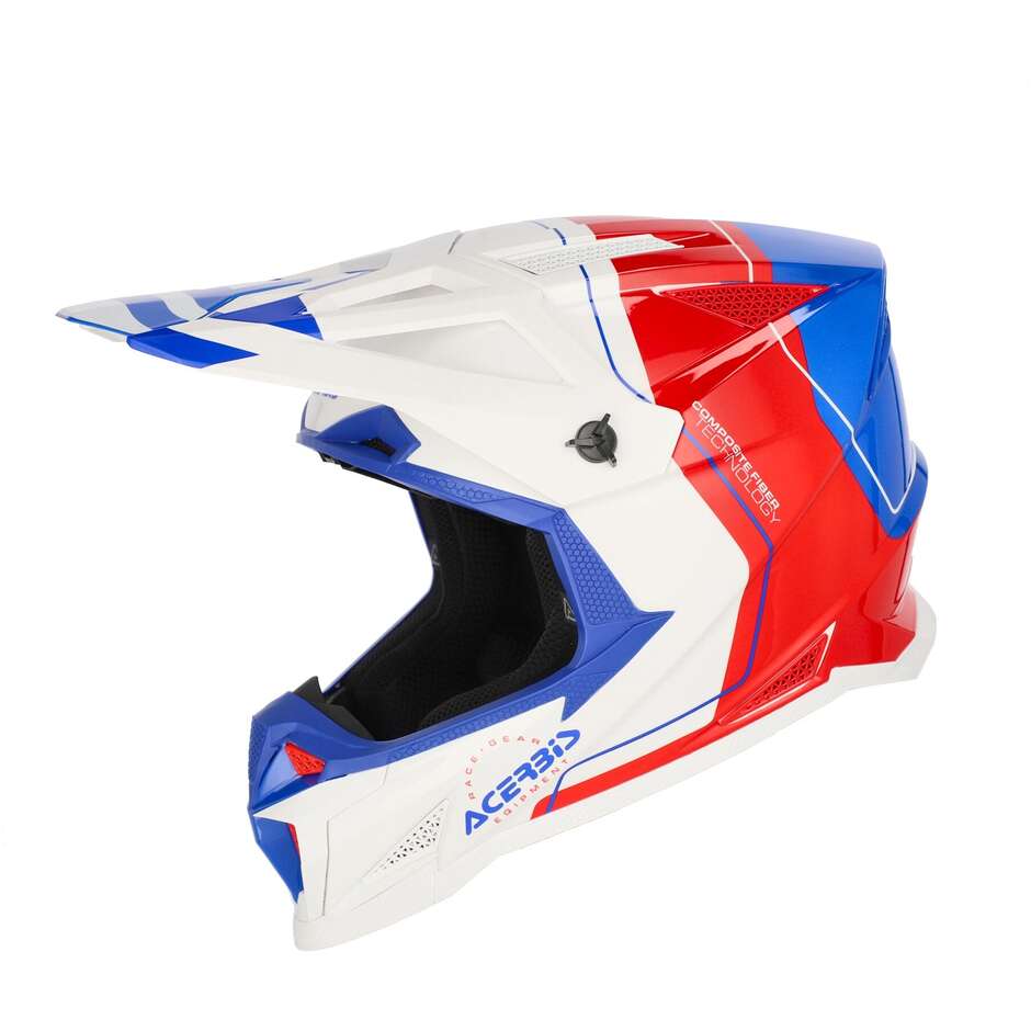 OFFROAD T711 White Red Blue Cross Motorcycle Helmet For Sale Online ...