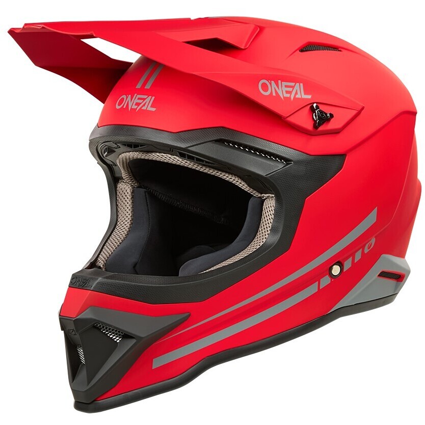 Oneal 1SRS SOLID Red Matt Cross Enduro Motorcycle Helmet For Sale ...