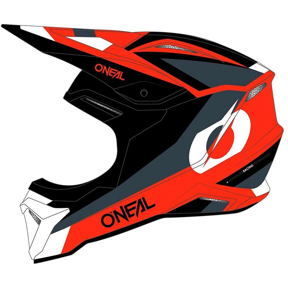 Oneal 1SRS Youth Stream Cross Enduro Motorcycle Helmet Black Red For ...