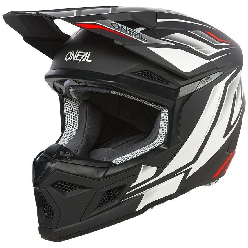 Oneal 3SRS VERTICAL Cross Enduro Motorcycle Helmet Black/White For Sale ...