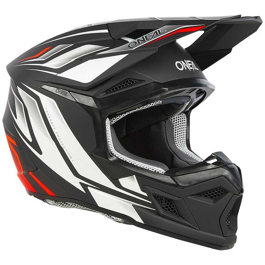 Oneal 3SRS VERTICAL Cross Enduro Motorcycle Helmet Black/White For Sale ...
