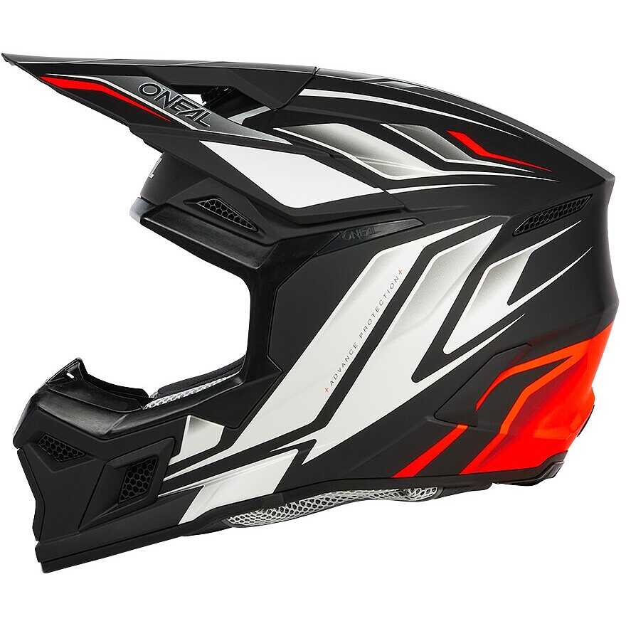 Oneal 3SRS VERTICAL Cross Enduro Motorcycle Helmet Black/White For Sale ...